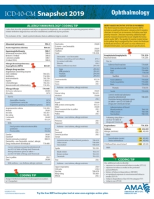 ICD-10-CM 2019 Snapshot Coding Card: Ophthalmology by American Medical ...