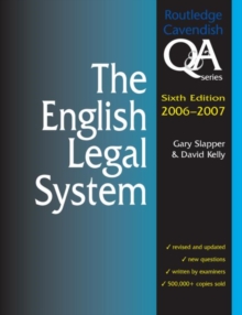 English Legal System Q&A 2006-2007 by Kelly, David (formerly at ...