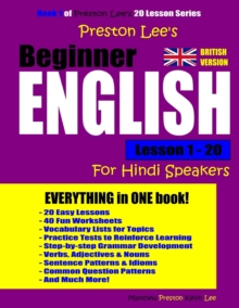 Preston Lee's Beginner English by Lee, Kevin (9781981376803) | Browns Books