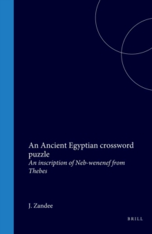 Ancient Egyptian crossword puzzle: An inscription of Neb-wenenef from ...